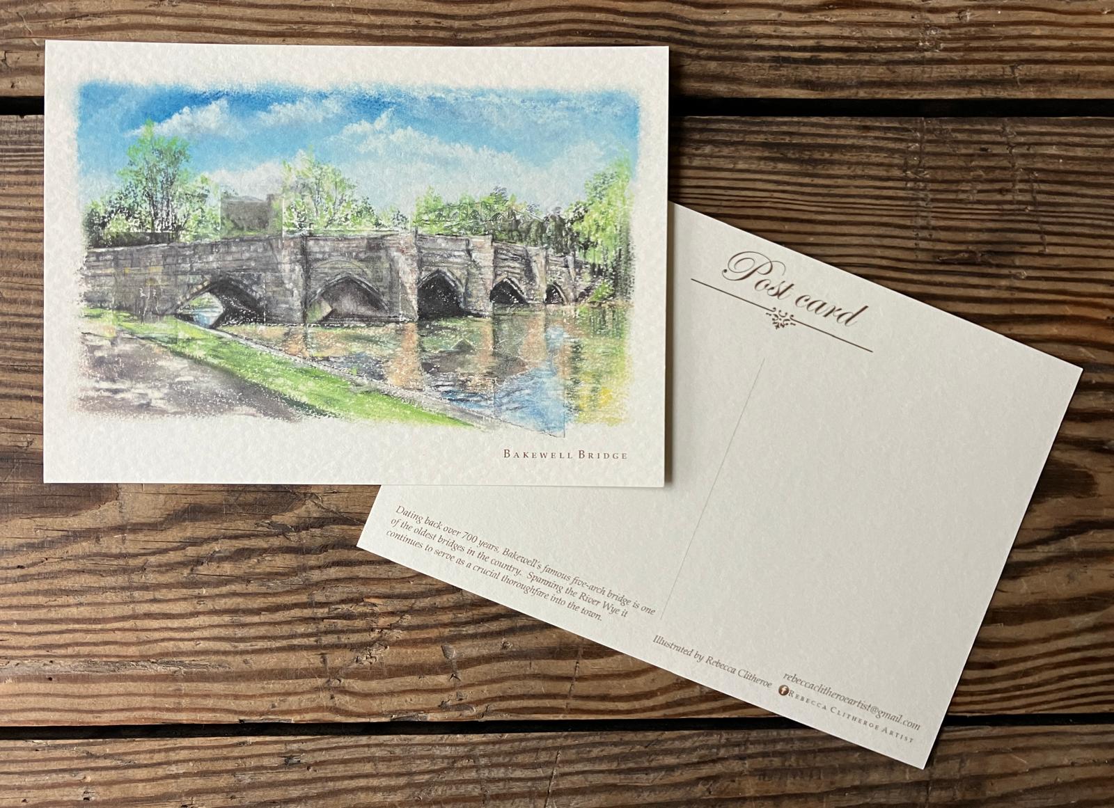 Rebecca Clitheroe - Bakewell Bridge, Bakewell: Mini Print - Artist ...