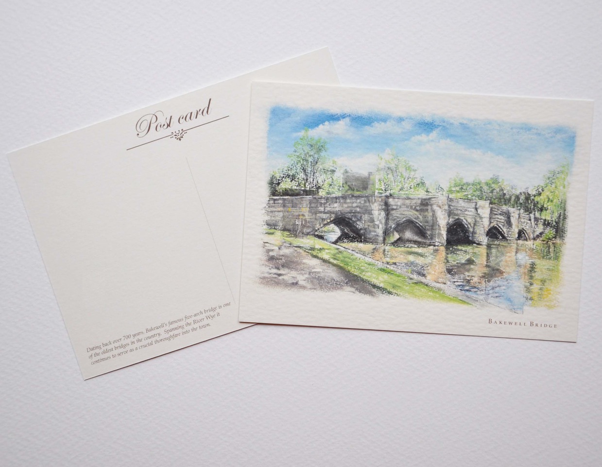 Rebecca Clitheroe - Bakewell Bridge, Bakewell: Mini Print - Artist ...