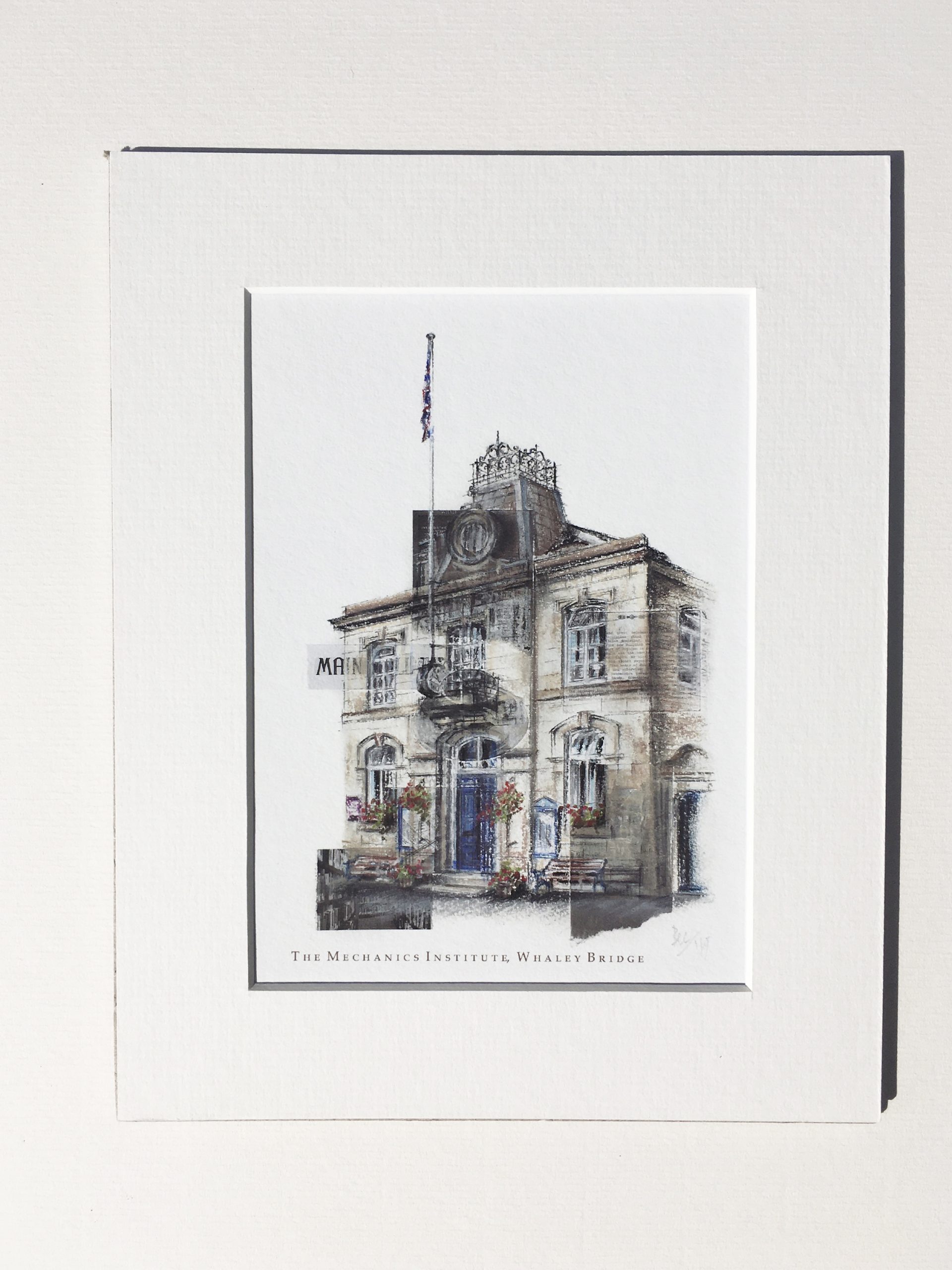 The Mechanics Institute, Whaley Bridge: Large Print (Mounted) - Rebecca Clitheroe